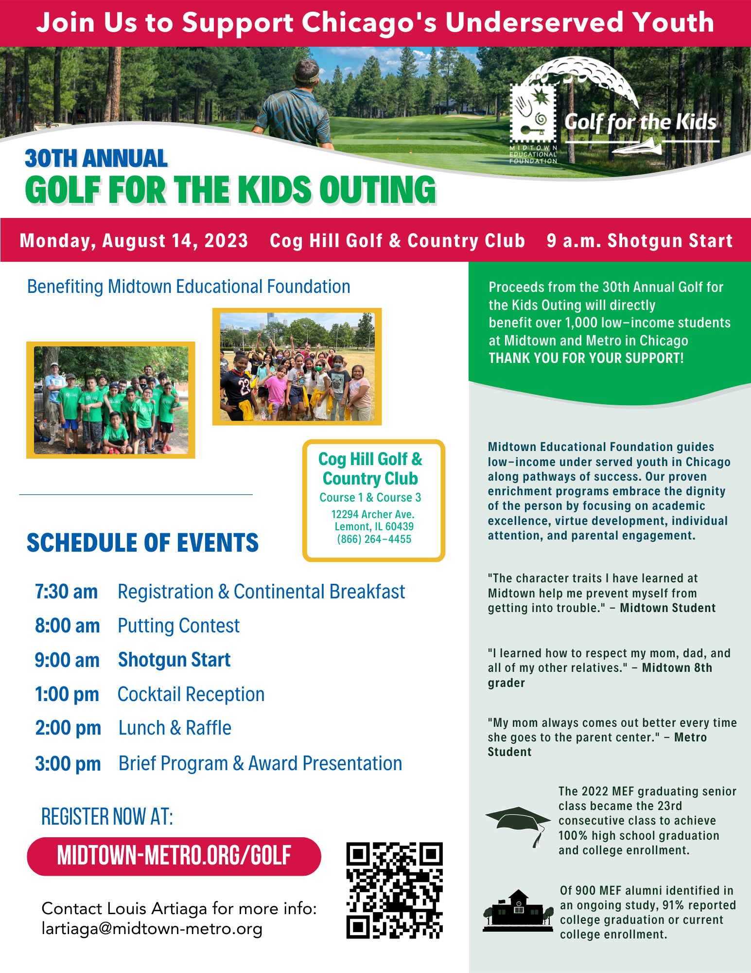 30th Annual Golf for the Kids Outing — Midtown-Metro Achievement Centers