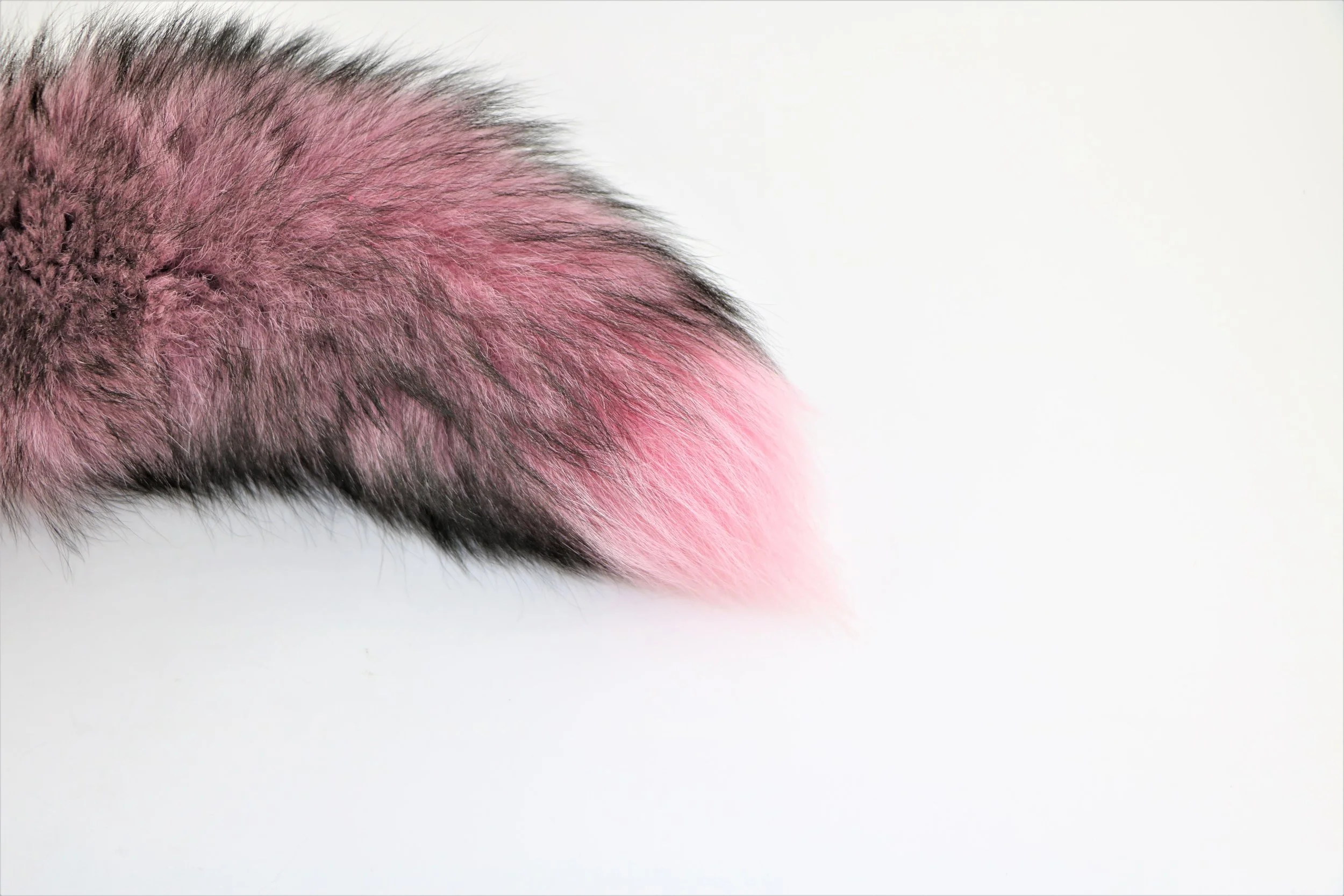14" - 17" Indigo Fox Tail Dyed Pink — Touch of Fur