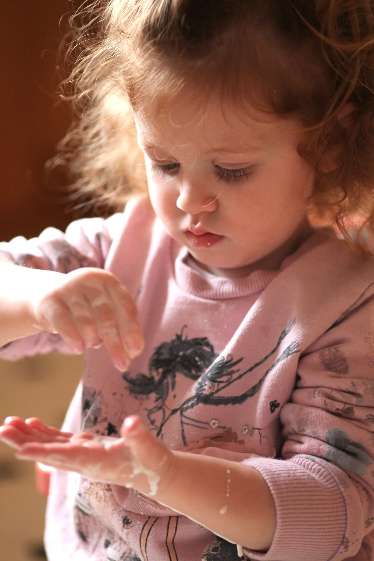 Sensory Play Friday: Cornflour and Water — taking a moment in time