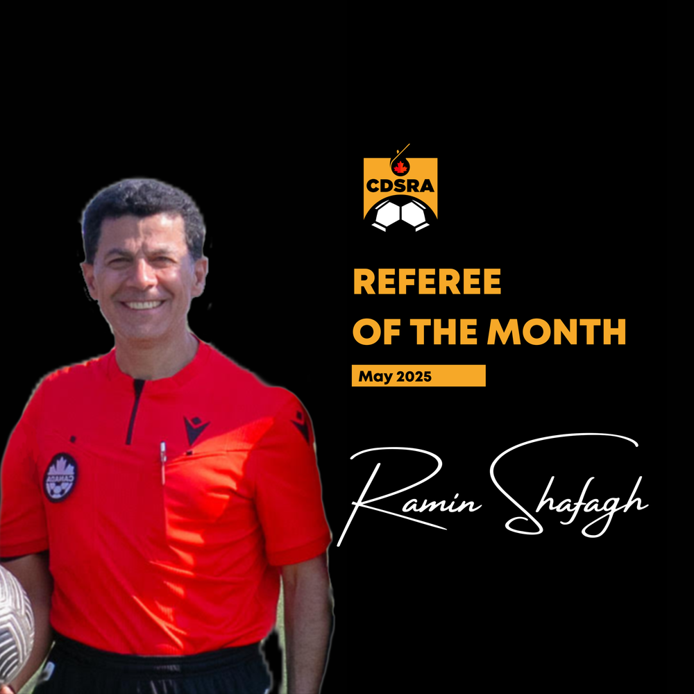 Referee of the Month: Ramin Shafagh — CDSRA | Calgary District Soccer ...