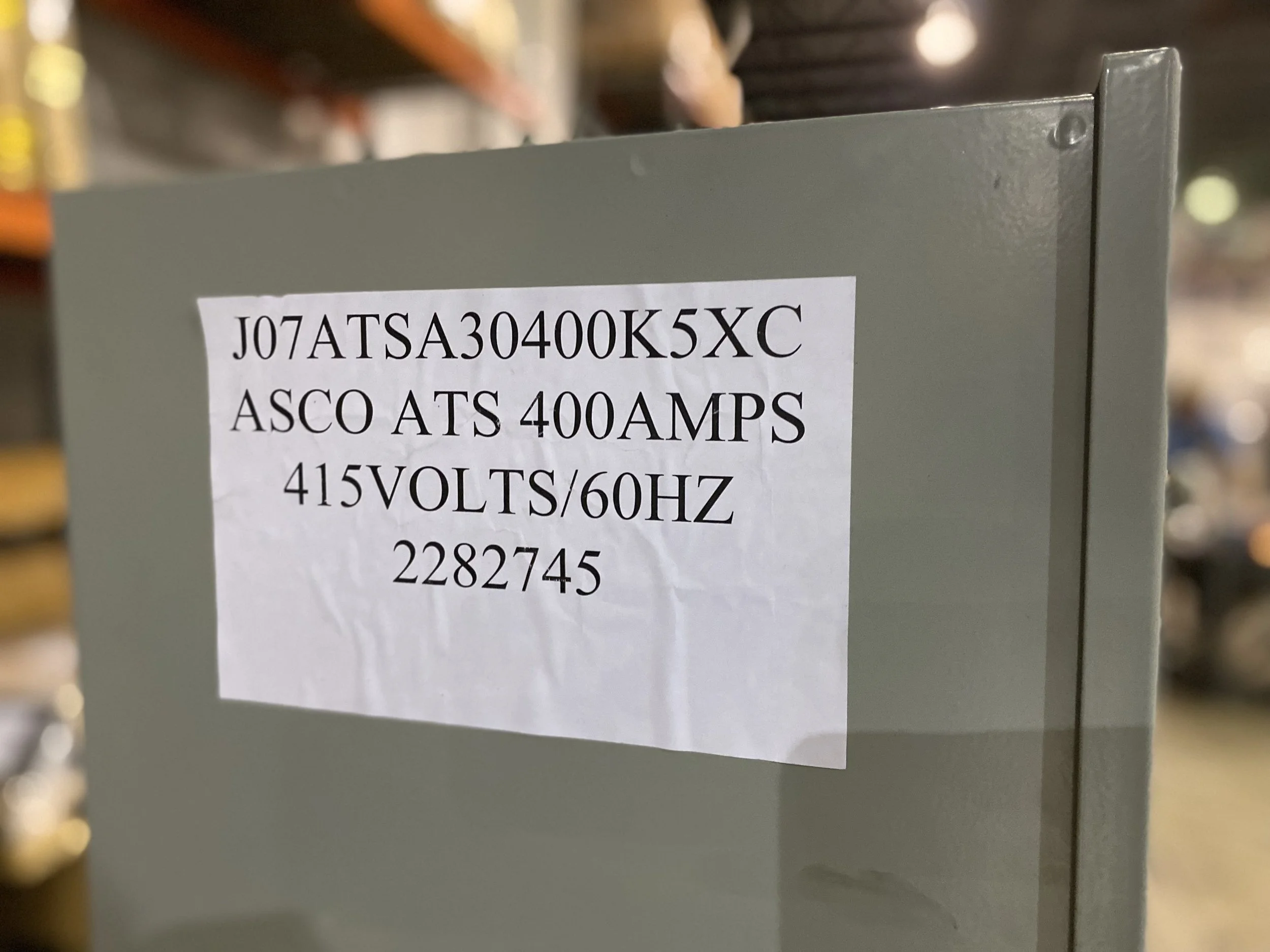 ASCO 7000 Series Generator to Generator Transfer Switch Prime Power ...