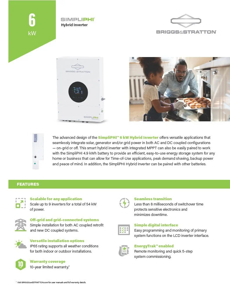 SimpliPHI ESS 6kW Inverter - SRPAmericas