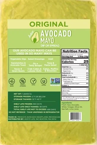 Aveyo Avocado Mayo - MAYO Original Mayo Food Service