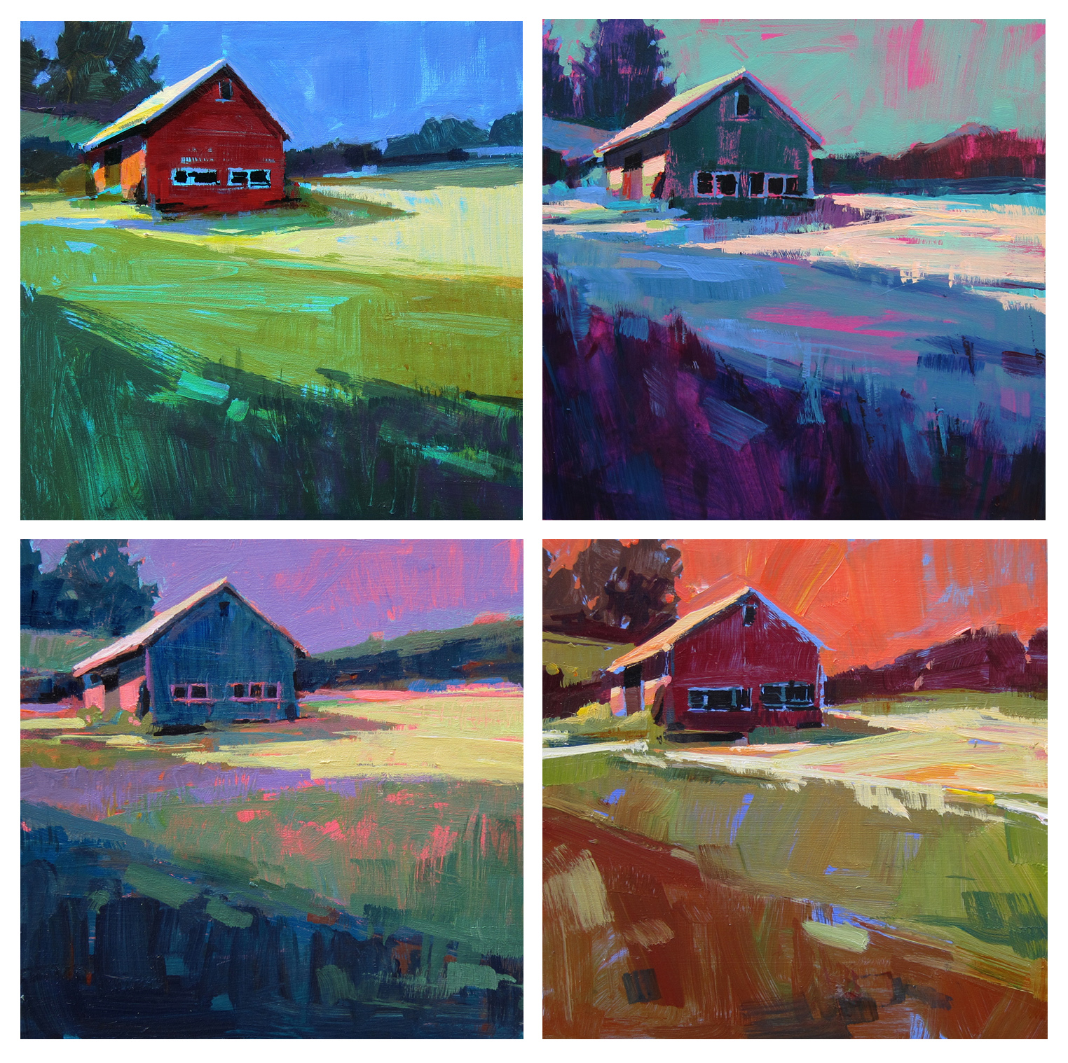 Cool Color Scheme Paintings