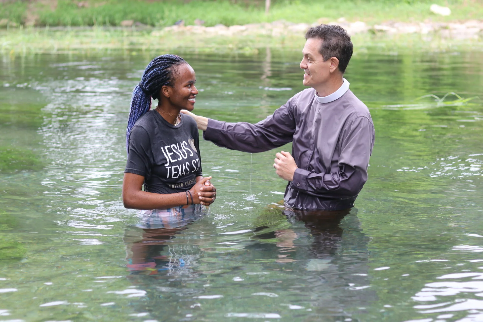 River Baptism of College Students — Rio Texas Annual Conference