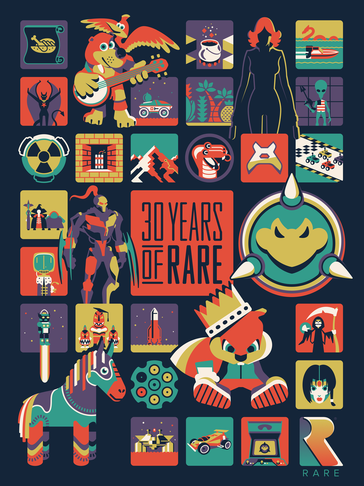 Xbox '30 Years of Rare' Poster — DKNG