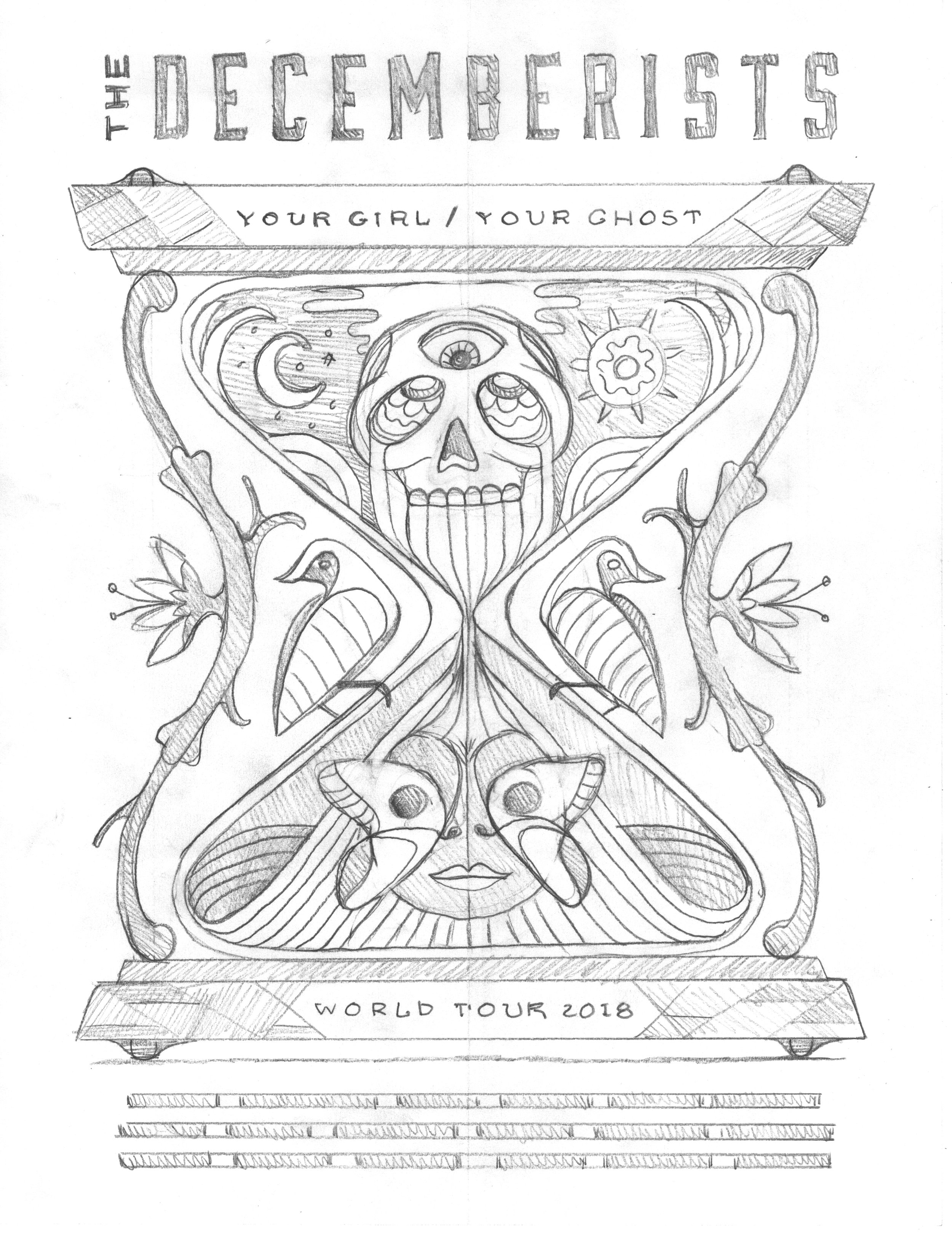 The Decemberists 2018 Tour Poster — DKNG