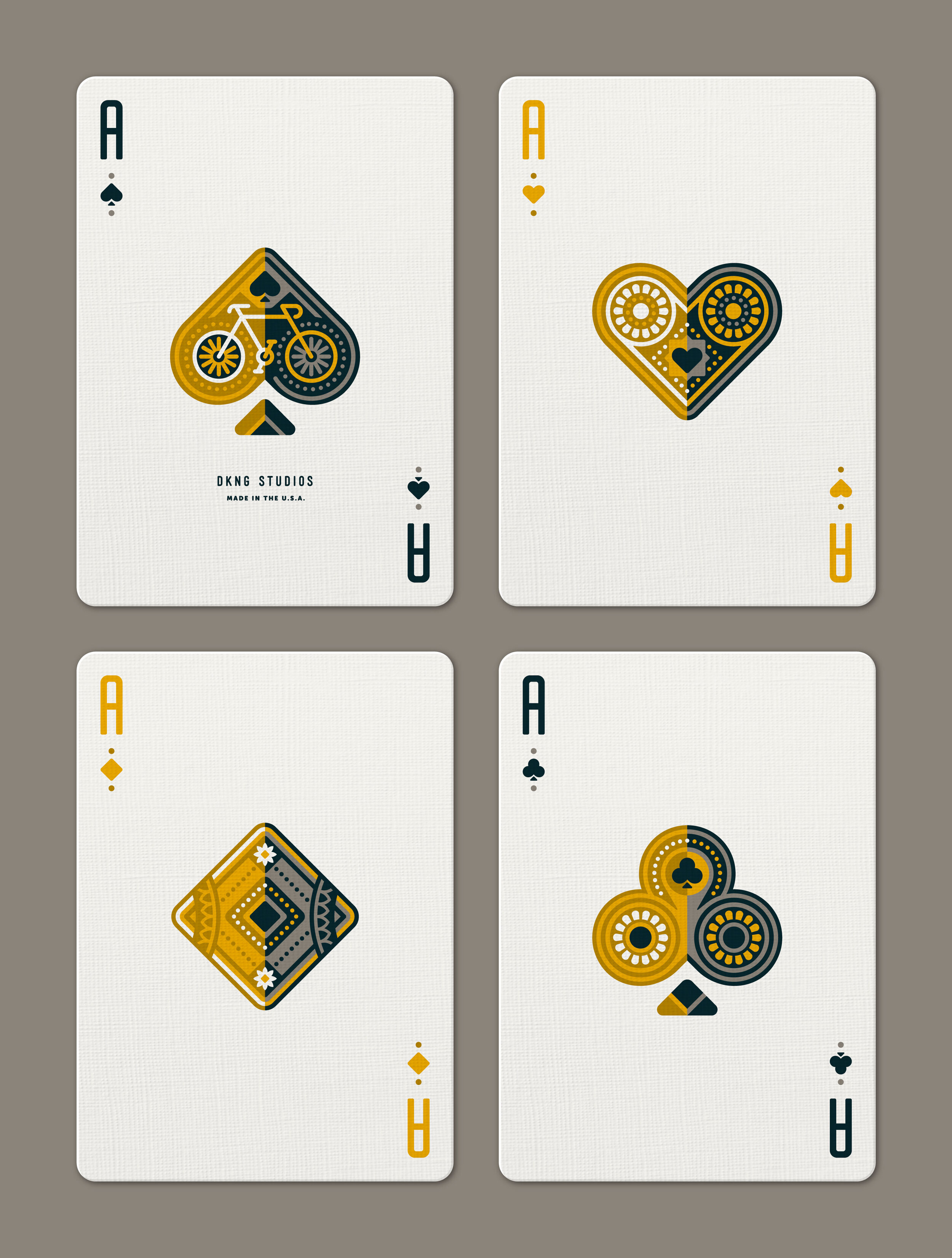DKNG 'Yellow Wheel' Playing Cards — DKNG