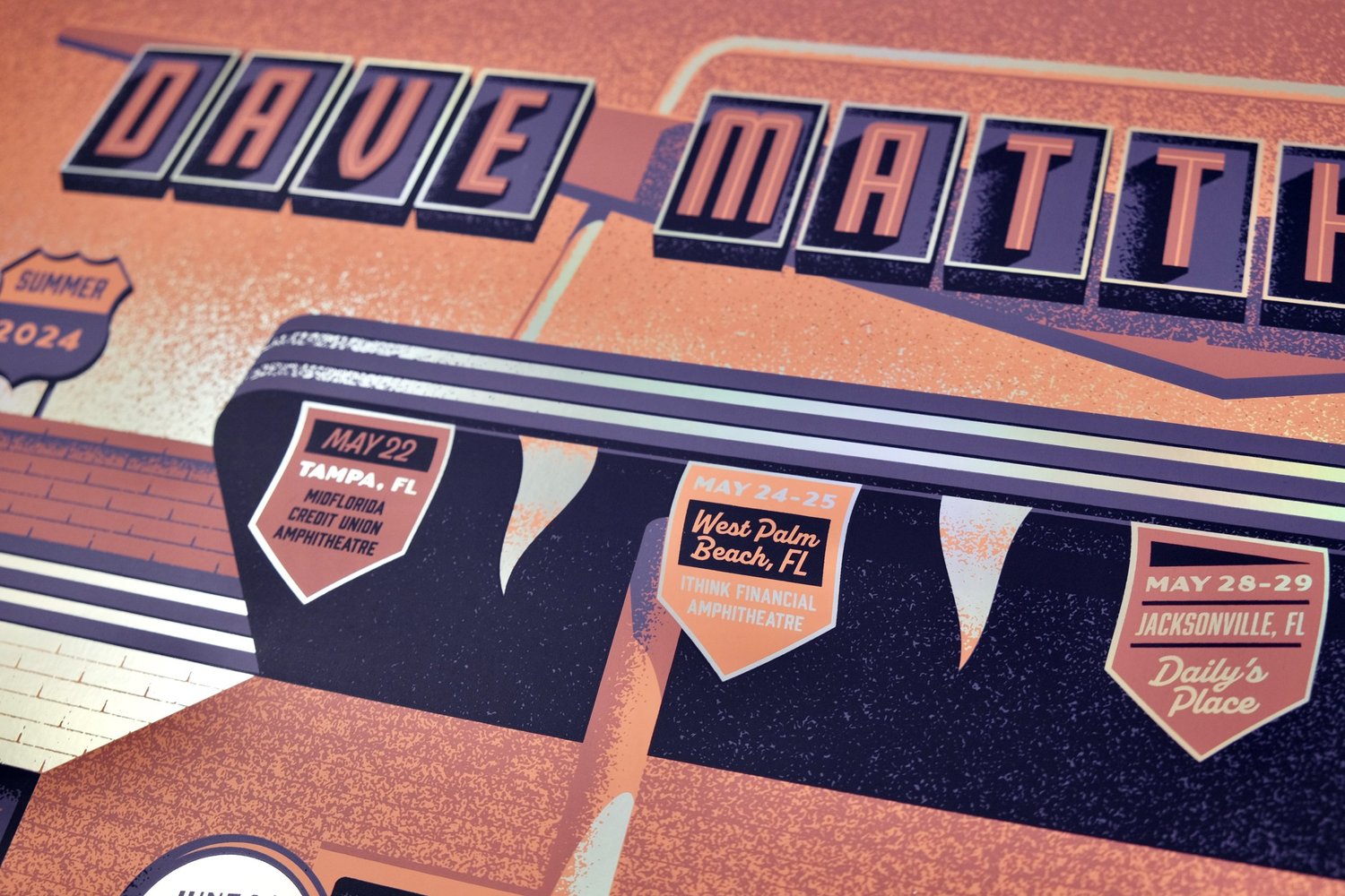 Dave Matthews Band 2024 Summer Tour Poster — DKNG