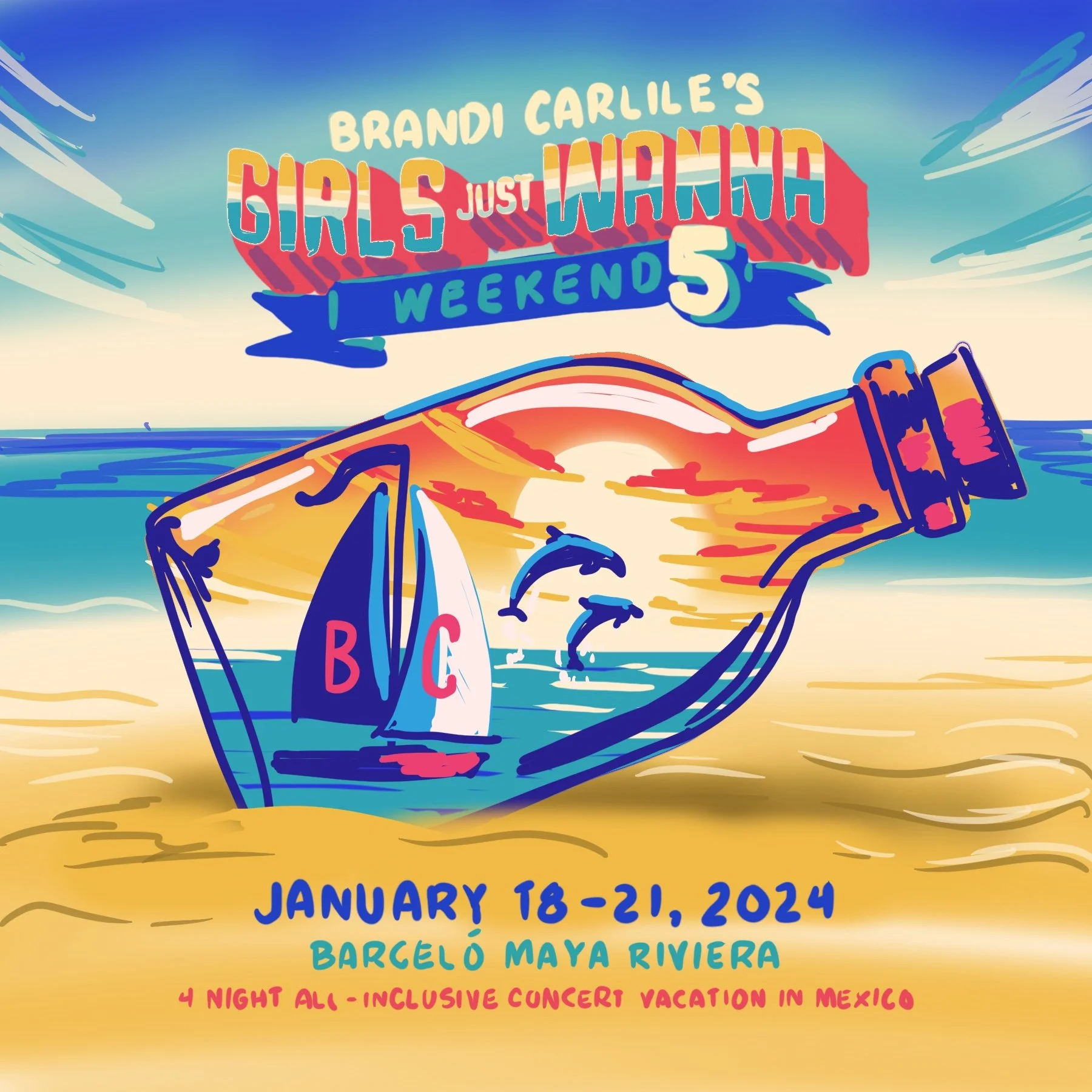 Brandi Carlile's 'Girls Just Wanna Weekend' Branding — DKNG