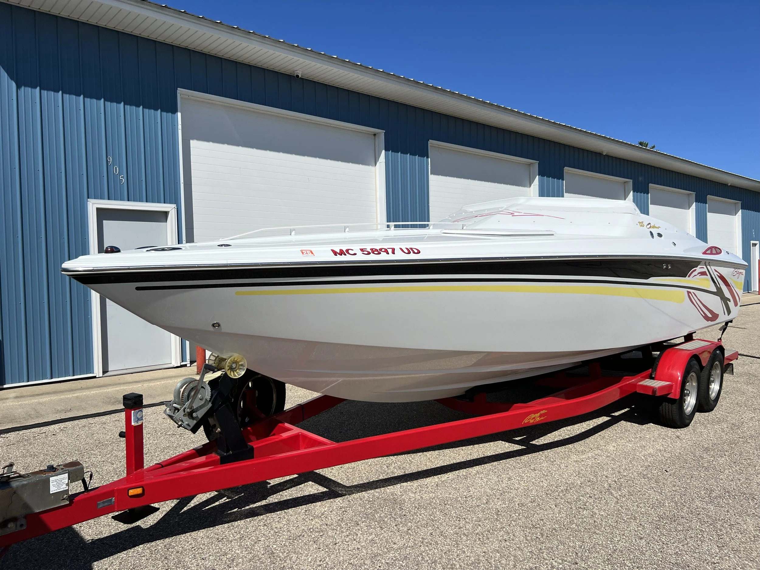 SOLD 2005 Baja 25' OUTLAW w/ 496 MAG HO & Tandem Trailer. — Sun Sport ...