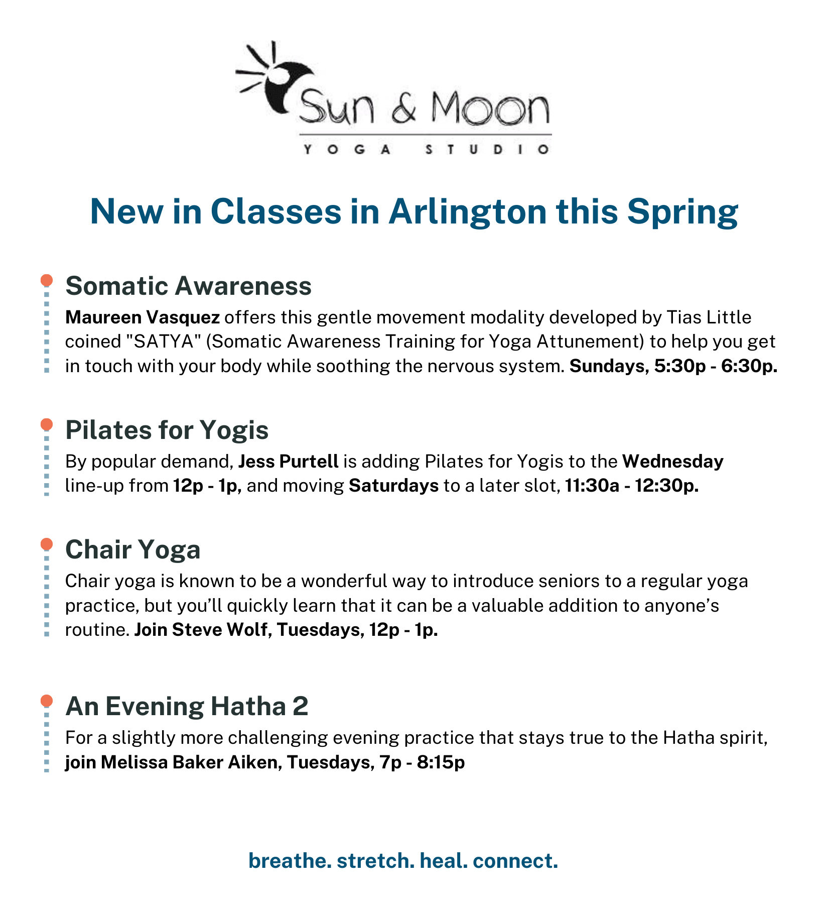 New classes in Arlington this spring — Sun & Moon Yoga Studio