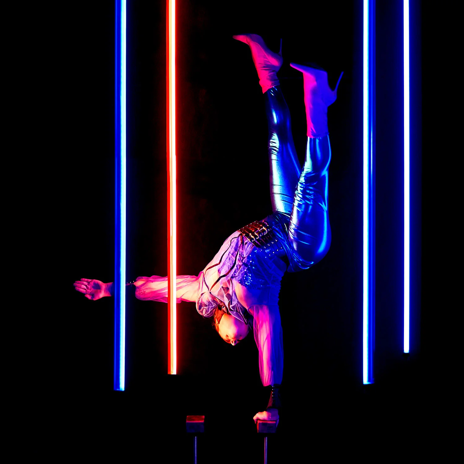 Neon Handstands — Aaron Walker Photography