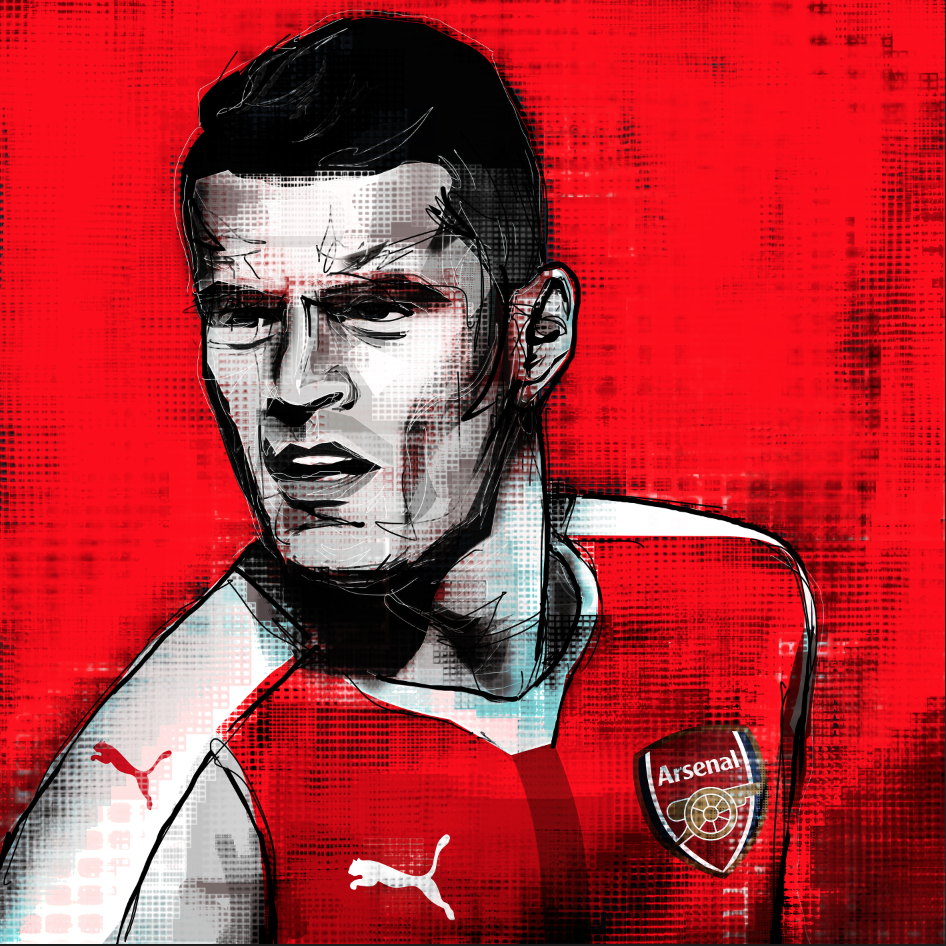 Arsenal FC player illustrations — Dave Flanagan Illustration