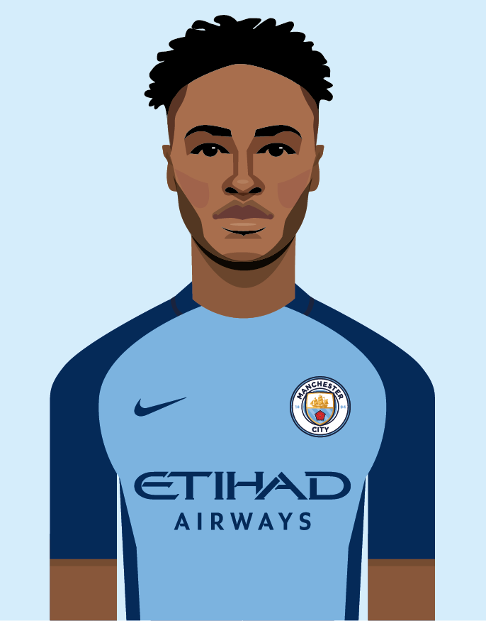 Manchester City player illustrations — Dave Flanagan Illustration