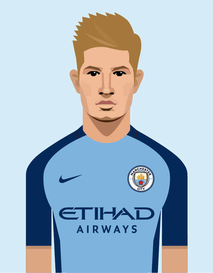 Manchester City player illustrations — Dave Flanagan Illustration