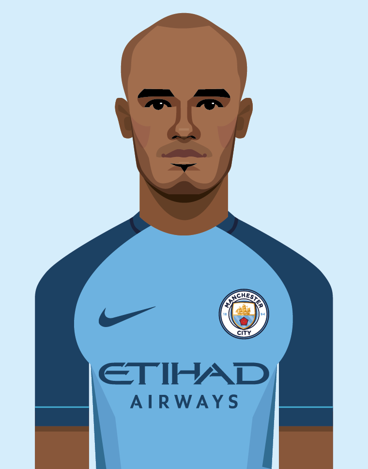 Manchester City player illustrations — Dave Flanagan Illustration