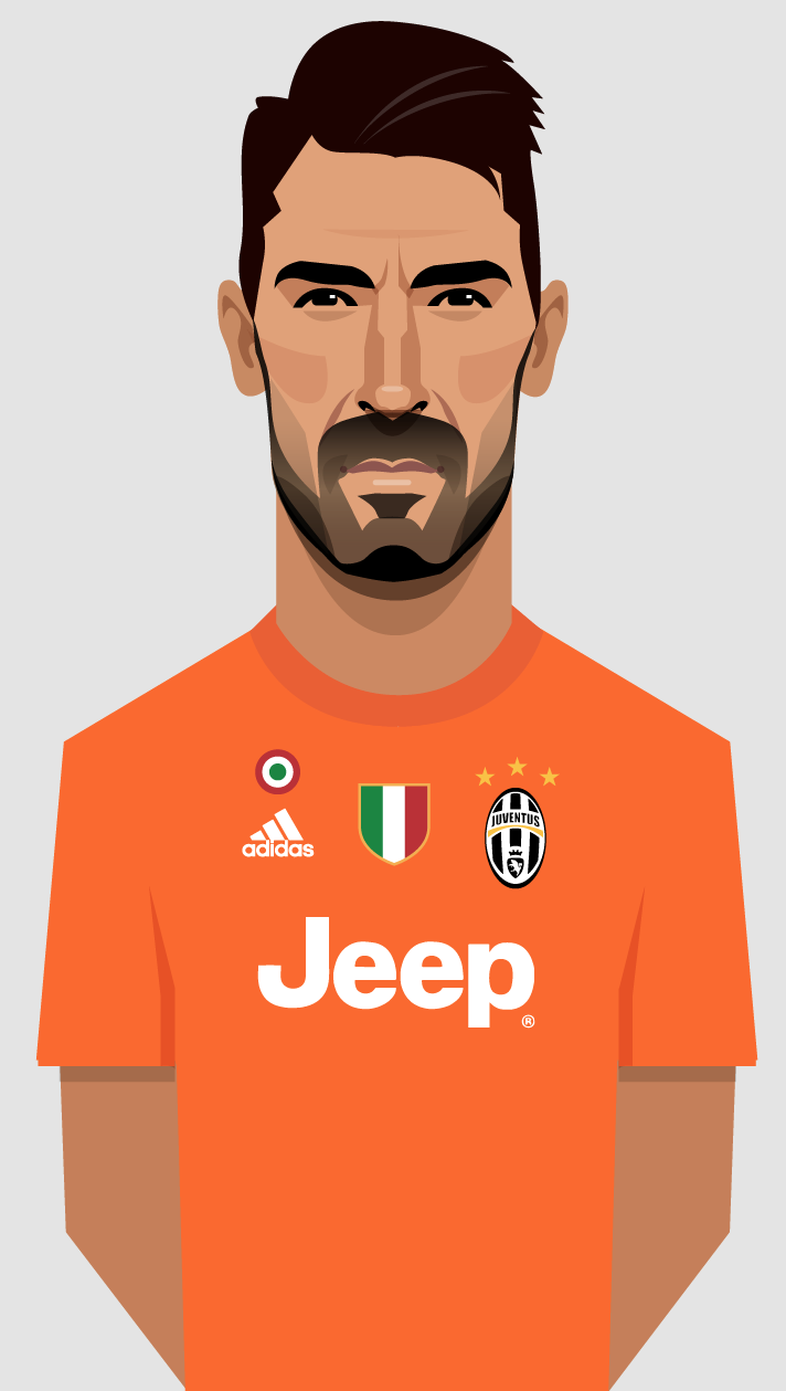 Juventus player portraits — Dave Flanagan Illustration