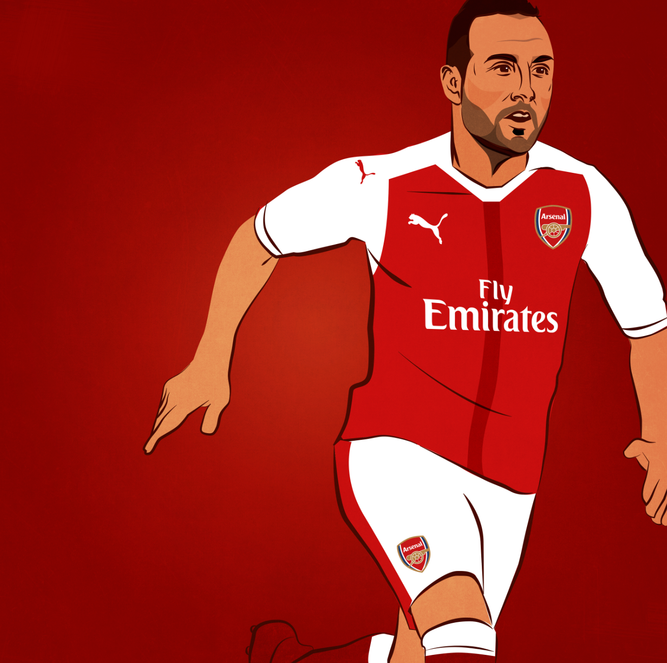 Arsenal FC player illustrations — Dave Flanagan Illustration