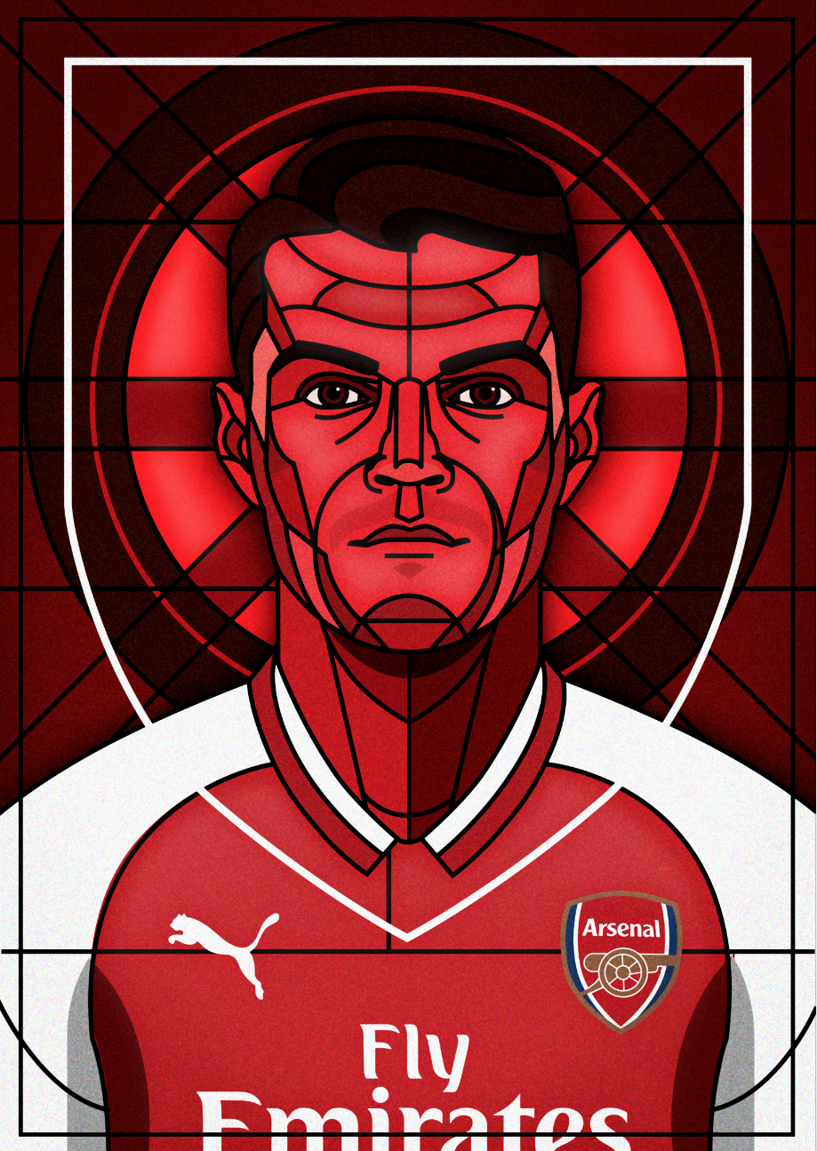 Arsenal FC player illustrations — Dave Flanagan Illustration