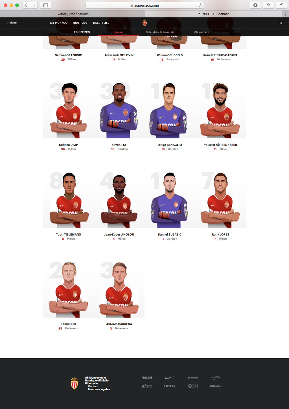 AS Monaco website portraits — Dave Flanagan Illustration