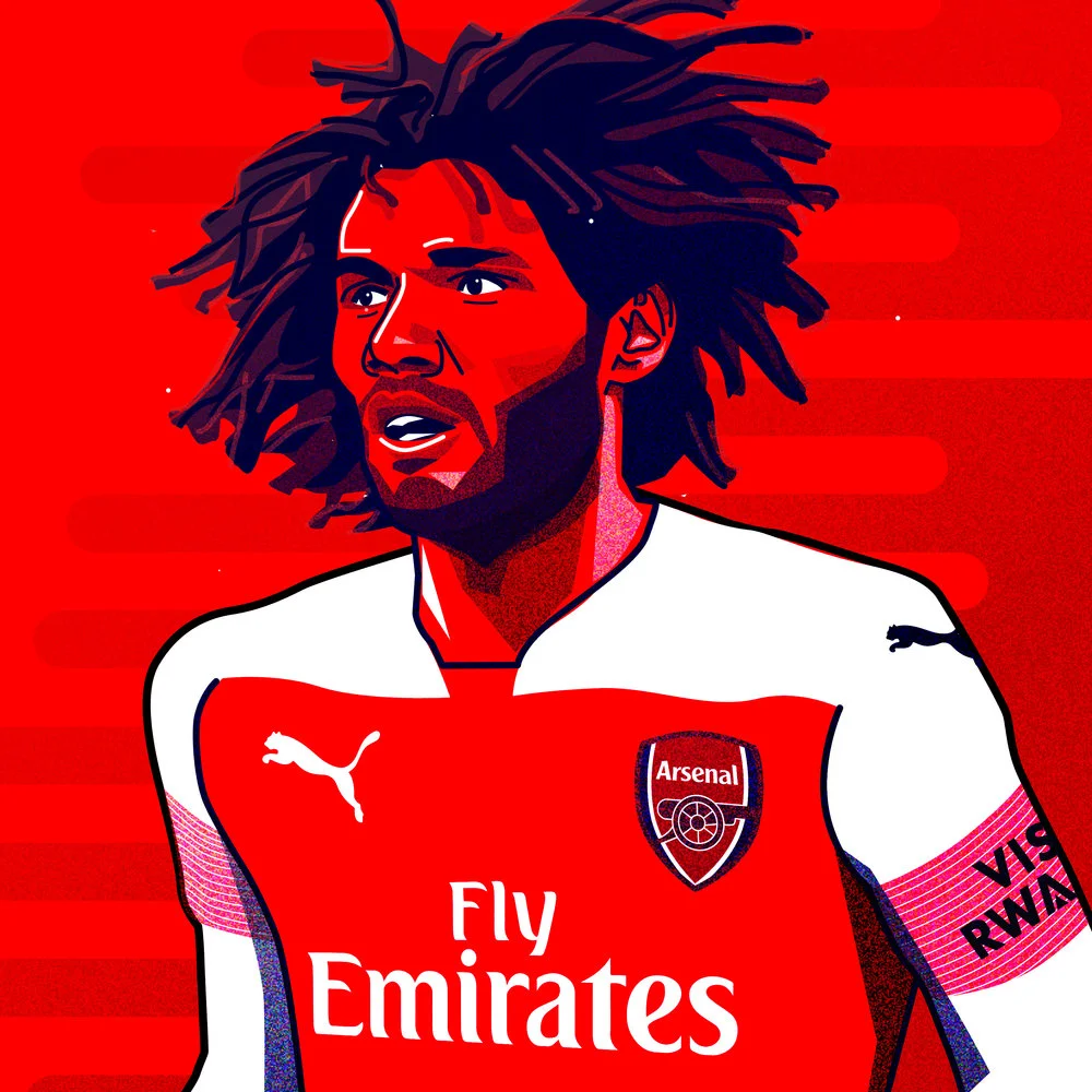 Arsenal FC player illustrations — Dave Flanagan Illustration