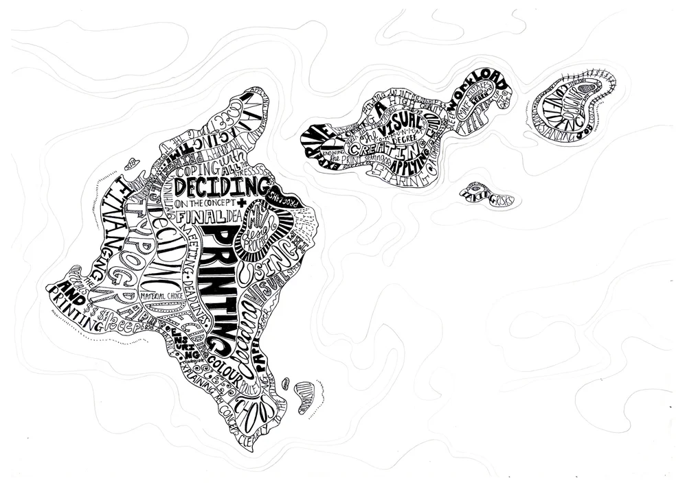 Typographic Map — Peita Blythe