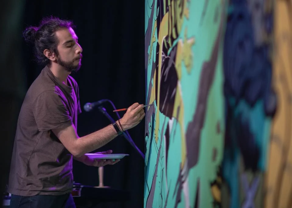 KCDW Collaborative LIVE Mural Painting JT Daniels