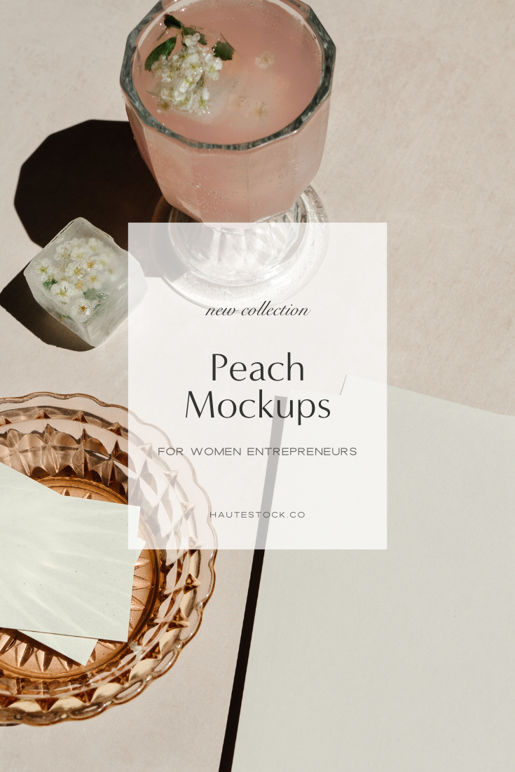 Peach Styled Stock Photo Flatlays and Mockups - Haute Stock Blog