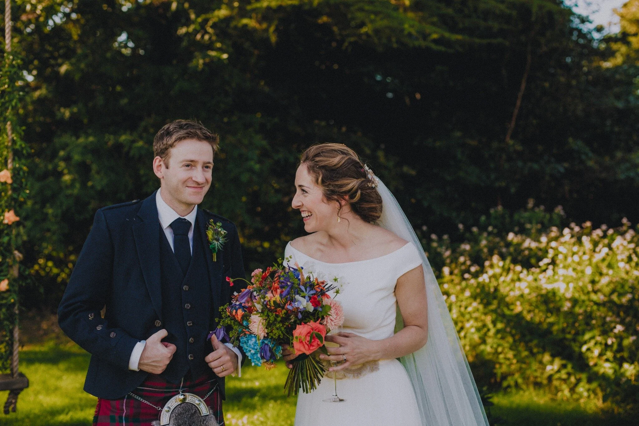 colourful wild flower garden wedding at ardgowan house — Sustainable ...