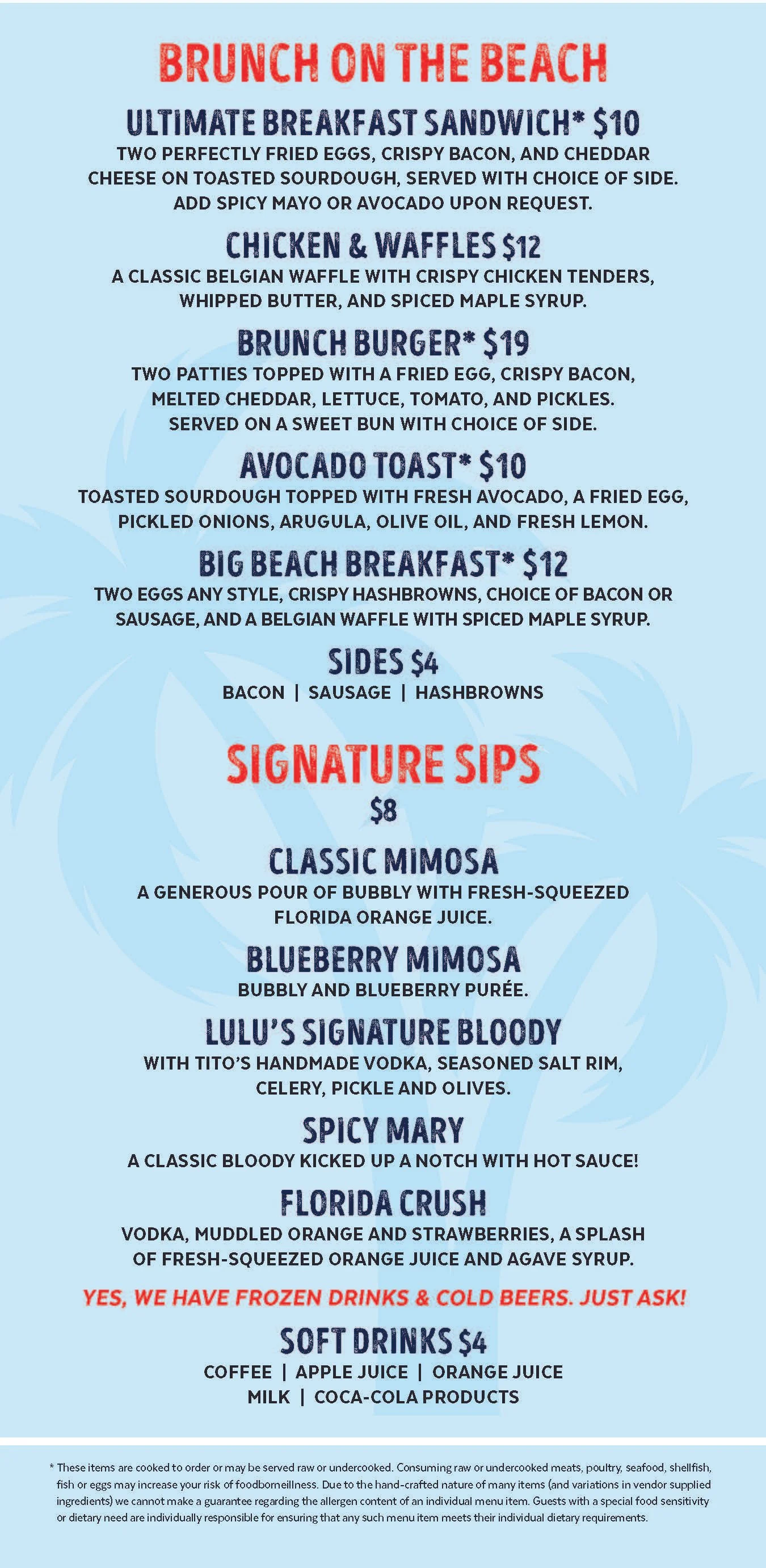 Brunch — LULUS BAIT SHACK