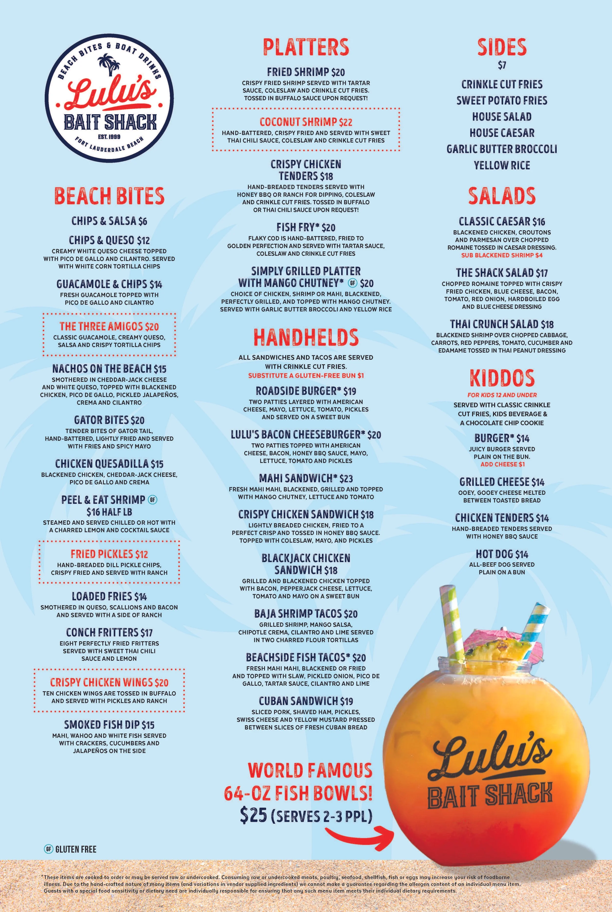Menu — LULUS BAIT SHACK