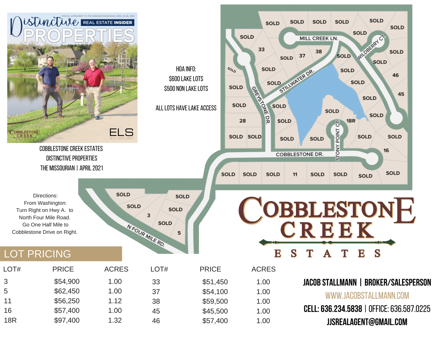 Cobblestone Creek Estates MAP — Jacob Stallmann, REALTOR®