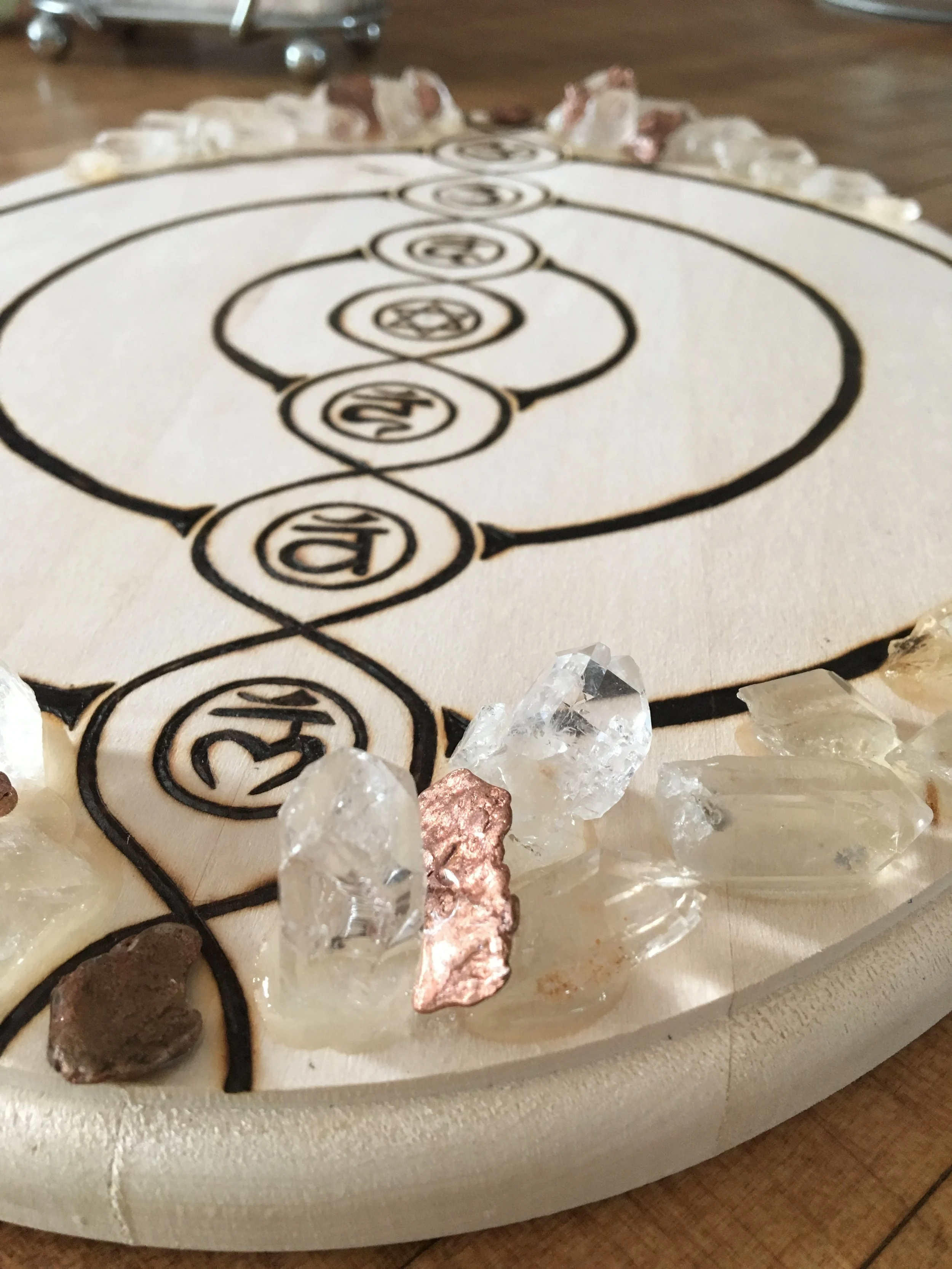 CHAKRA FIELD CRYSTAL GRID LAYOUT — Root to Crown