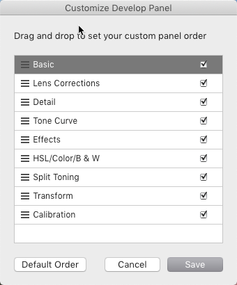Customize Lightroom Panels — GreatPhotography