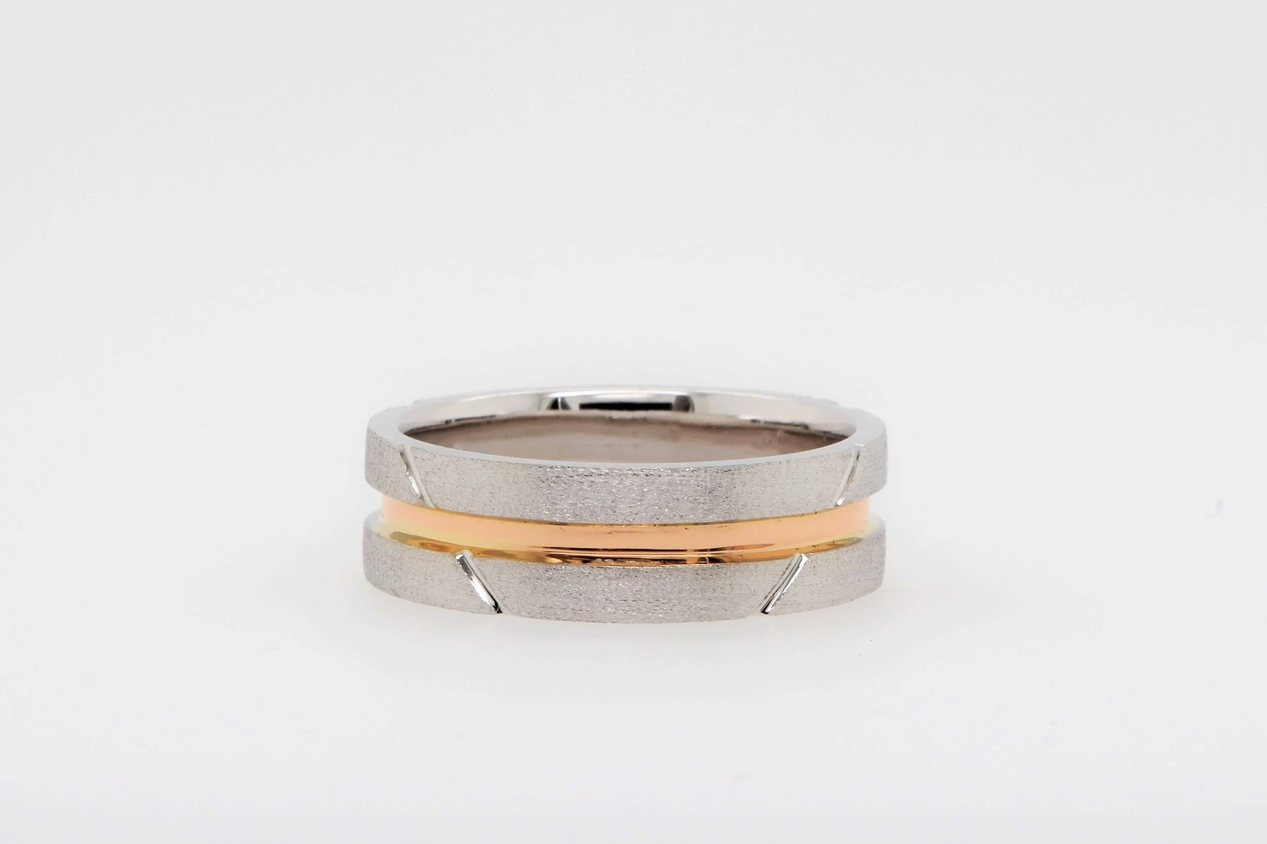 Two Tone Stepped Ring — Harlequin Jewellers | Canberra Engagement and ...