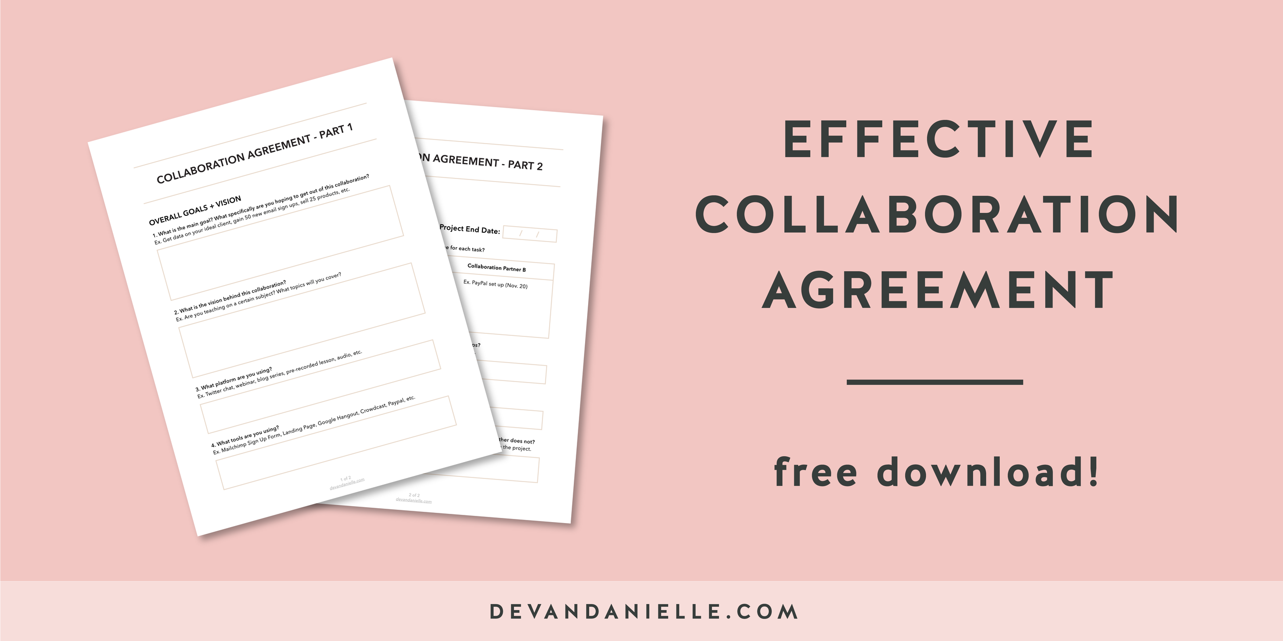 How to Have an Effective Collaboration (with Bonus Agreement) — Devan ...