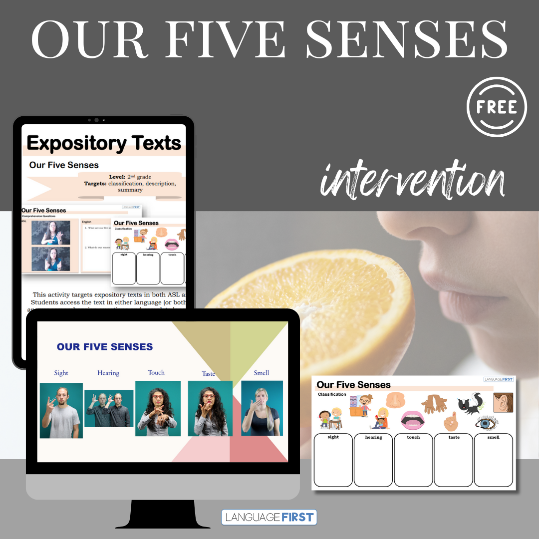 Our Five Senses — Language First