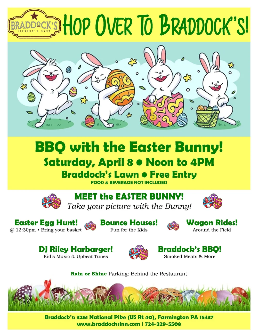 BBQ with the Easter Bunny — Braddock's Restaurant & Tavern