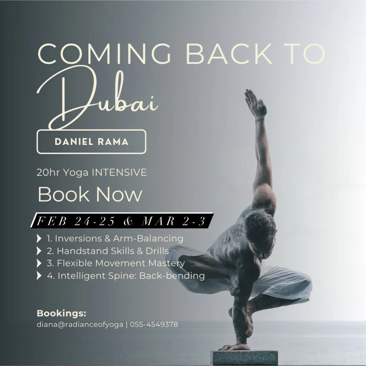 daniel rama yoga teacher training handstand — Daniel Rama Yoga