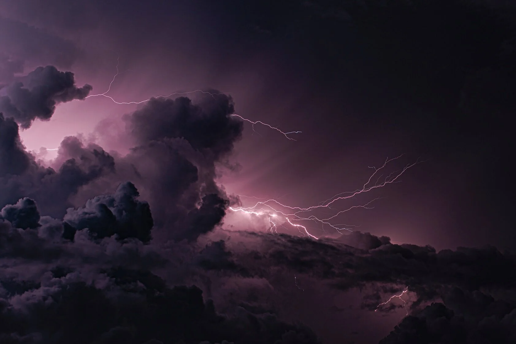 What causes lightning?