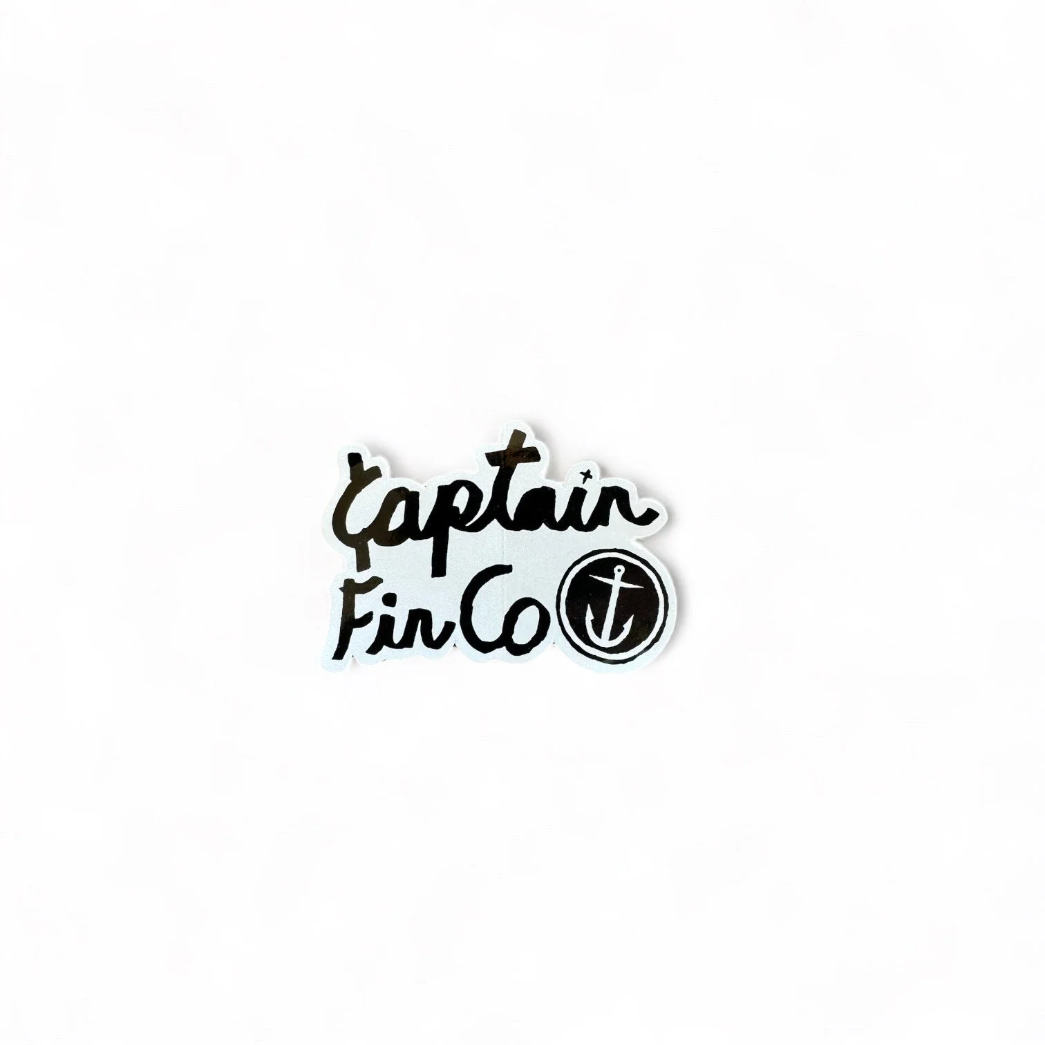 Captain Fin Label plus Anchor 3" Sticker — Chris Ruddy Surfboards