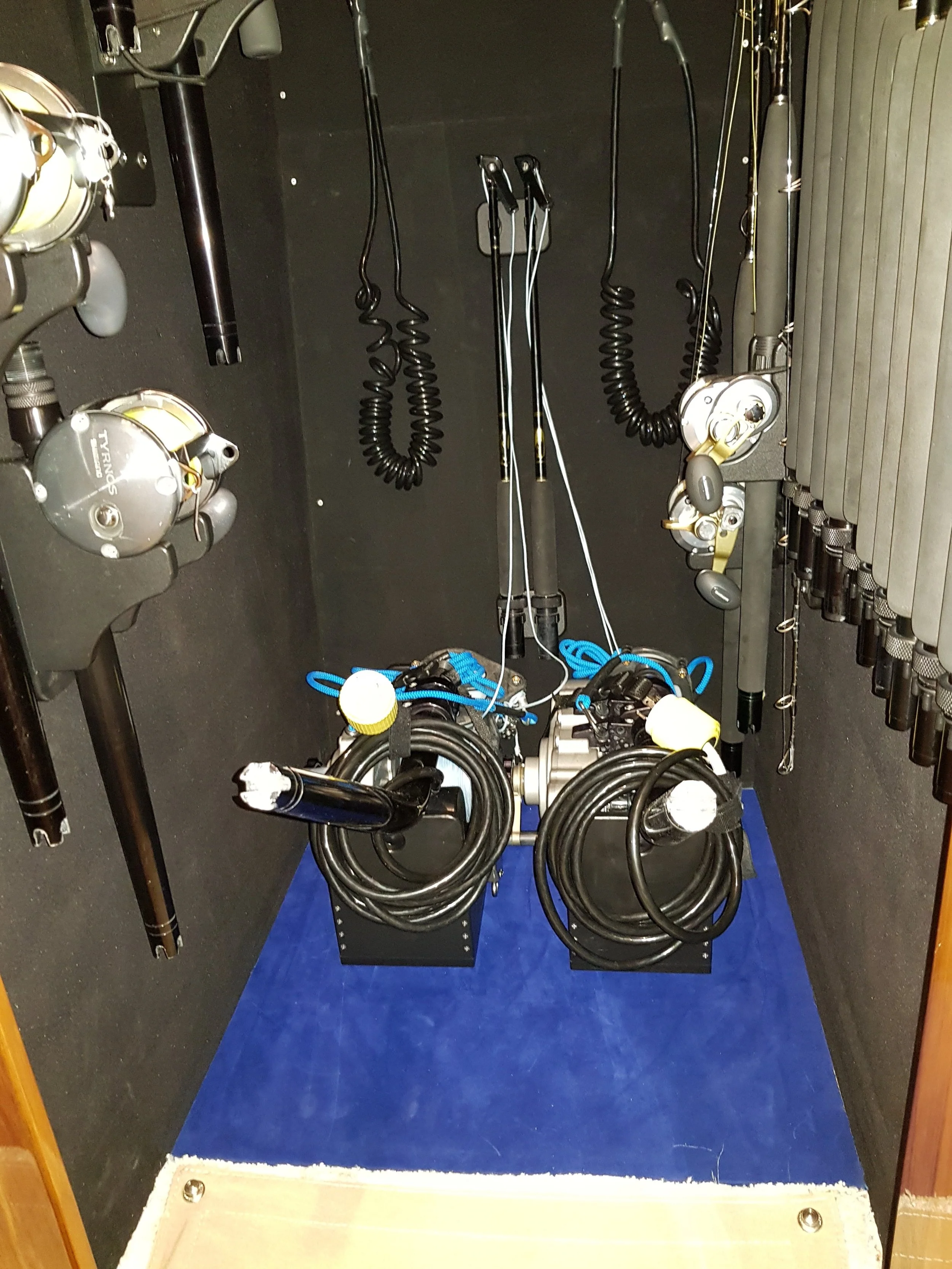 lp rod and reel storage cradles — Recent Work — Woodencrab Woodworking