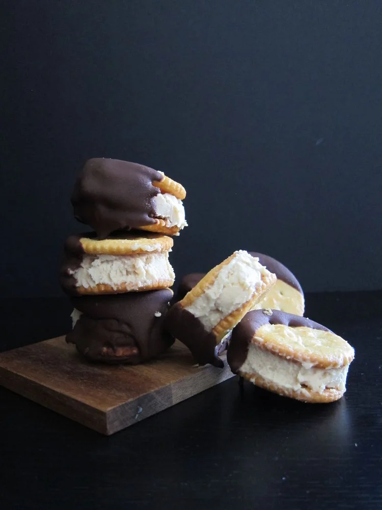 Peanut Butter & Ritz Ice Cream Sandwiches — Tea and Fog