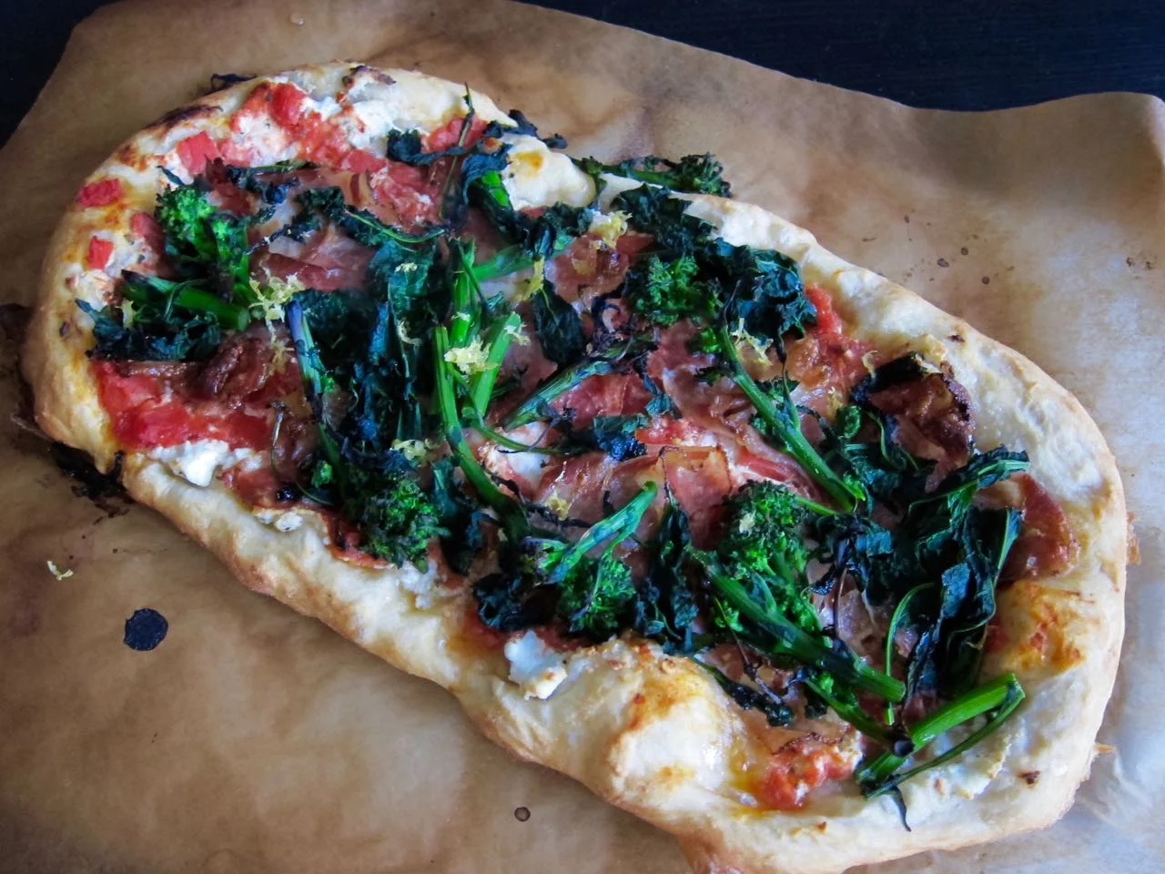 Spicy Coppa and Broccoli Rabe Flatbread — Tea and Fog