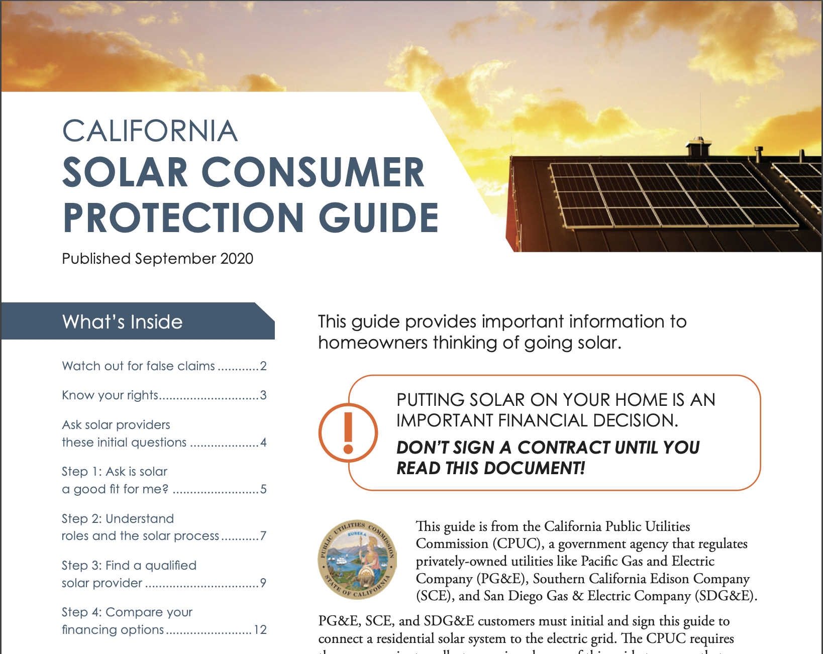 Going Solar FAQ — CA Solar & Storage Association