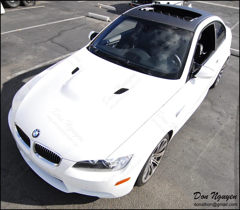 BMW E92 M3 Coupe - Matte Carbon Fiber Vinyl Roof Wrap — WANNABERACER WRAPS