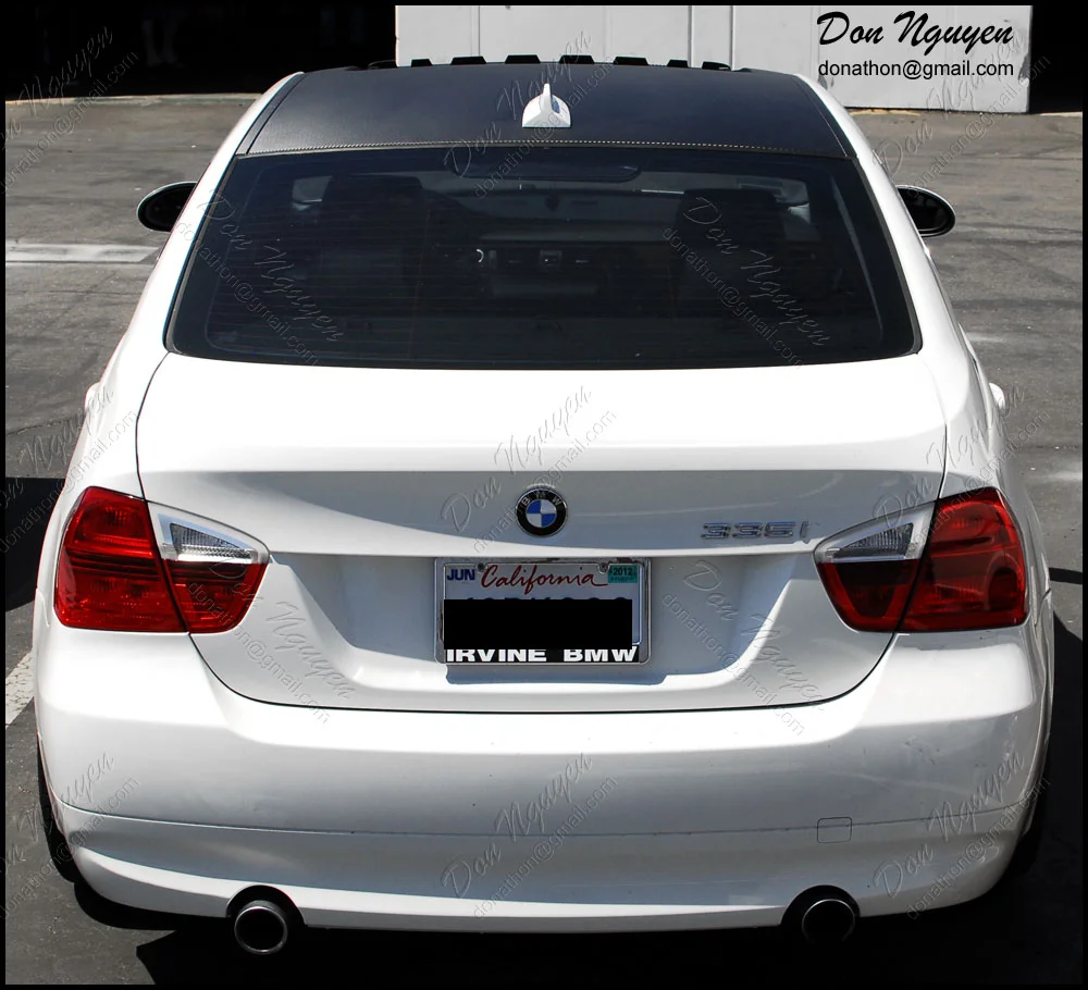 BMW 335i E90 Sedan - Matte Carbon Fiber Roof Vinyl Car Wrap ...