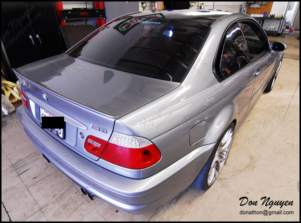 BMW M3 E46 Coupe - Gloss Black Roof Vinyl Car Wrap — WANNABERACER WRAPS