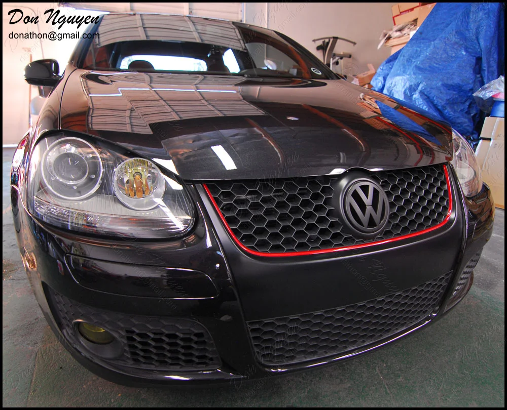 VW Golf GTI MkV - Matte Black Grill Vinyl Car Wrap — WANNABERACER WRAPS
